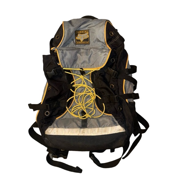 Fox | Bags | Fox Racing Vintage Backpack Motocross Grey Black Laptop ...